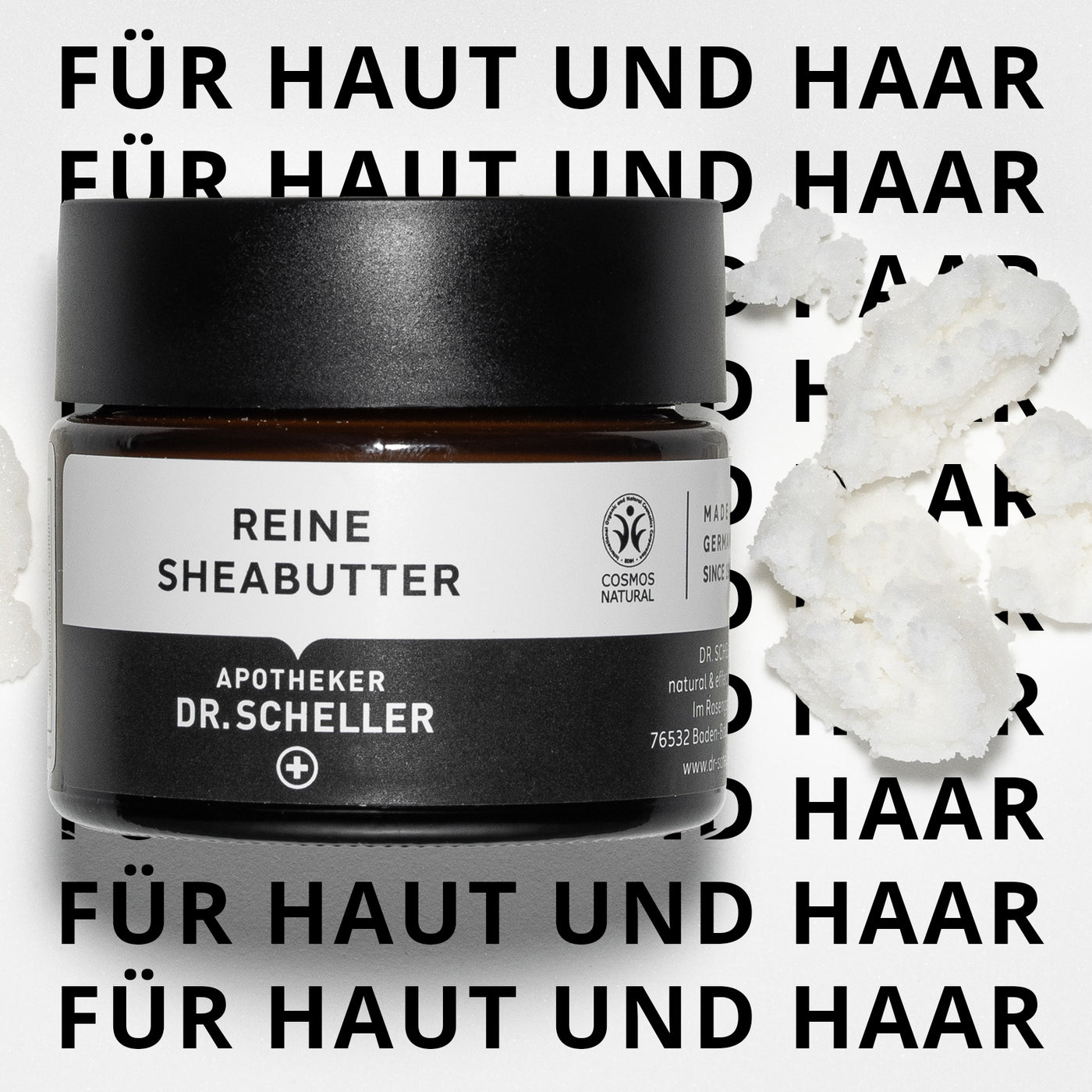 DR. SCHELLER REINE SHEABUTTER I Sehr reichhaltige reine Bio-Sheabutter für Haut und Haar